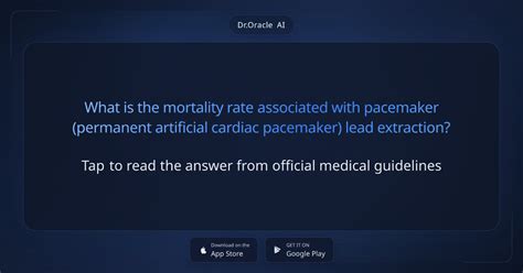 What Is The Mortality Rate Associated With Pacemaker Permanent Artificial Cardiac Pacemaker