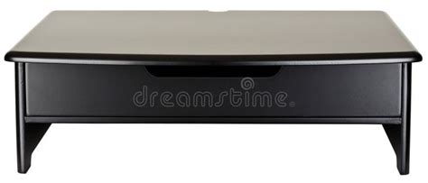 Monitor Stand With Drawer Stock Image Image Of Desk