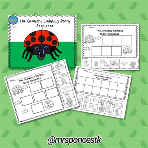 The Grouchy Ladybug Story Sequence Story Sequencing Grouchy Ladybug Phonics Reading