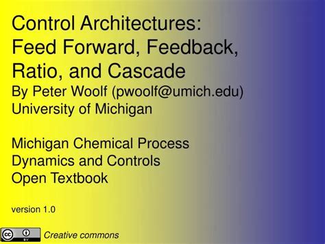 Ppt Control Architectures Feed Forward Feedback Ratio And Cascade