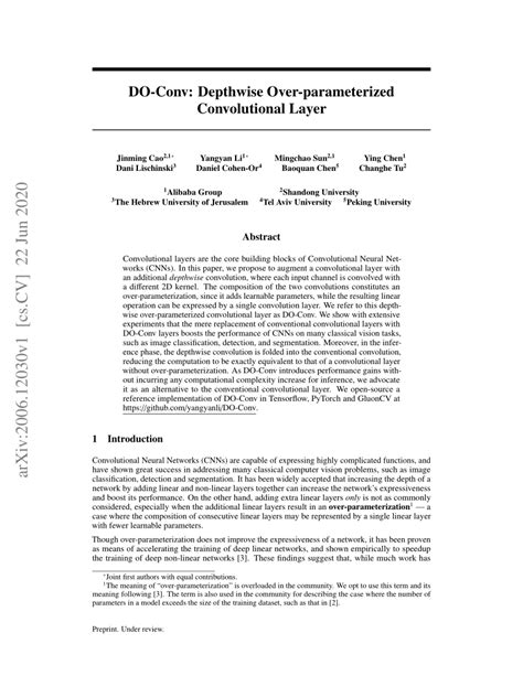 pdf do conv depthwise over parameterized convolutional layer
