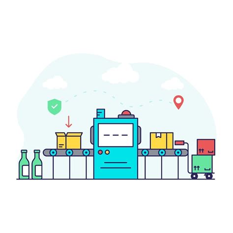 Premium Vector Conveyor Belt Illustration Editable Vector