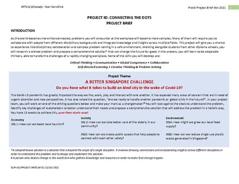 Pro ID Project Brief AY Connecting The Dots Final Submission Studocu