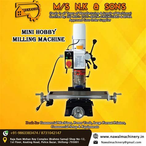 Mini Hobby Milling Machine At ₹ 132000 Piece Keating Road Shillong Id 2854515731630