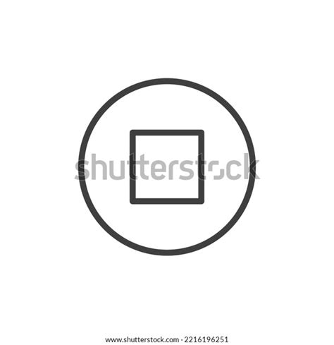 Stop Button Icon User Interface Menu Stock Vector Royalty Free 2216196251 Shutterstock