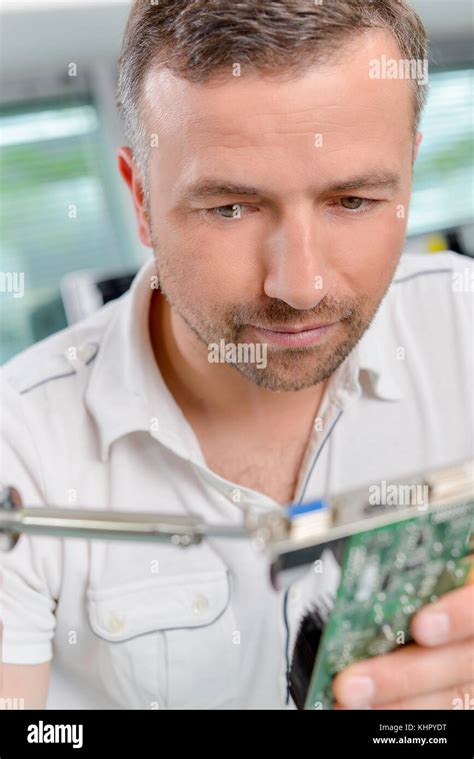 Repairing A Video Card Stock Photo Alamy
