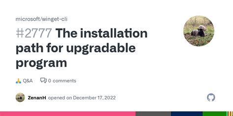 The Installation Path For Upgradable Program Microsoft Winget Cli