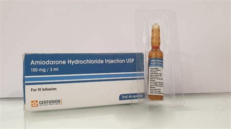 Amiodarone Hydrochloride Injection 150mg 3ml Prescription At Best Price In Vadodara
