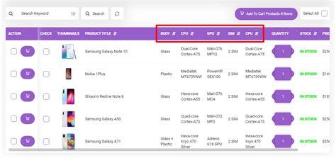 Which Fields Can Be Displayed In The Woocommerce Product Table Columns Woocommerce Product