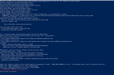 Cuda Build Error · Issue 22508 · Microsoftvcpkg · Github
