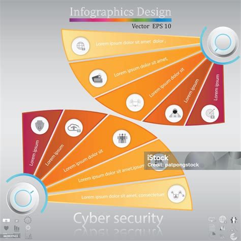 현대 깨끗 한 비즈니스 동그라미 종이 접기 스타일 타임 라인 배너입니다 벡터입니다 워크플로 레이아웃 다이어그램 사이버 보안 개념 아이콘 세트 타임 라인 인포 그래픽 웹