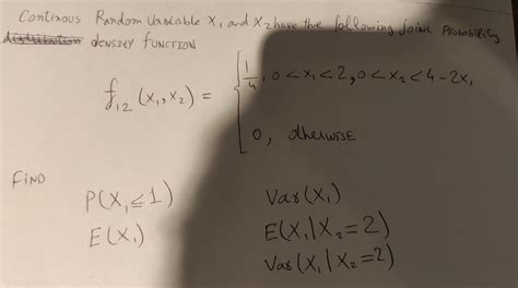 Solved Continous Random Variable X And X2 Have The