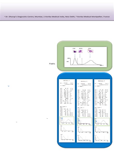 Indian Journal Of Hematology And Blood Transfusion Wbc Histogram For