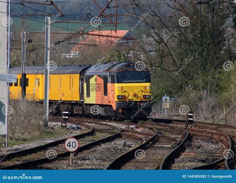 Class 67 Network Rail Test Train Leaving Carnforth Editorial
