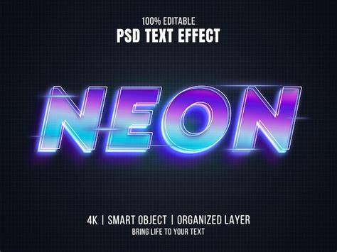 Premium Psd Neon Light Text Effect