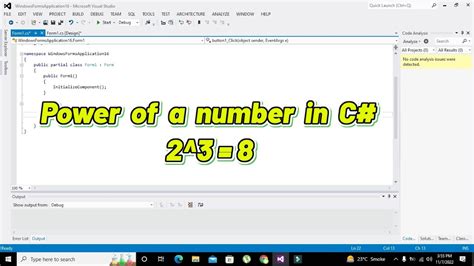 How To Take Power Of A Number In C Taking Power Of An Integer In C Youtube