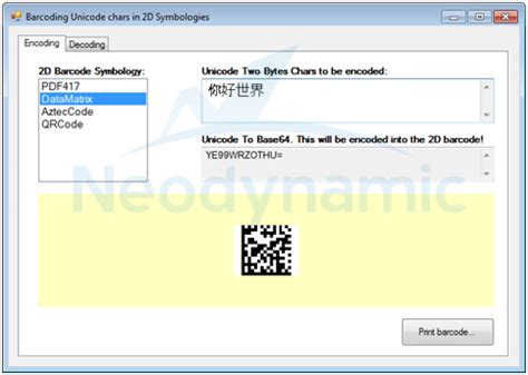 Encoding Unicode In D Barcode Like PDF DataMatrix QRCode Or AztecCode Neodynamic S Blog