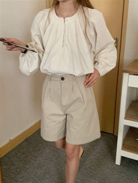 앙또드 당일출고 수미르 봄 가을 긴팔 퍼프블라우스 루즈핏 오버핏 빅사이즈 벌룬 셔링 블라우스 하객룩 앙또드