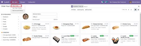 Odoo New Ordering In Lunch Odoo V Community Book