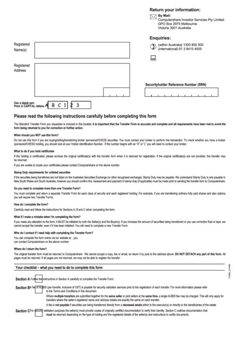 Computershare Printable Forms United States Printable Forms Free Online