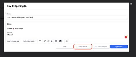 Send Test Email