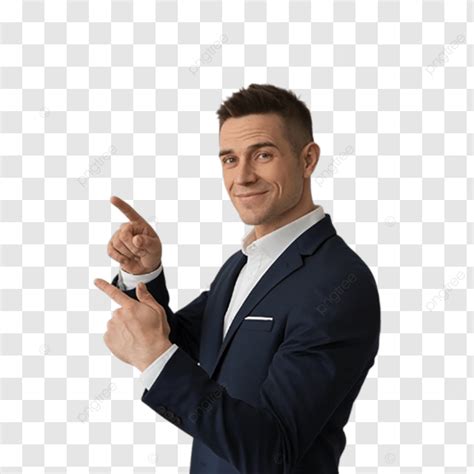왼쪽 손가락을 가리키는 친근한 잘생긴 남자의 현실적인 이미지 잘 생긴 남자 사업가 남성 Png 일러스트 및 이미지 에 대한 무료 다운로드 Pngtree