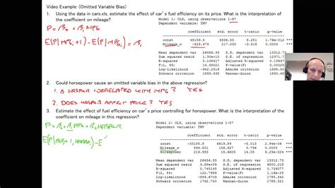 detecting omitted variable bias youtube