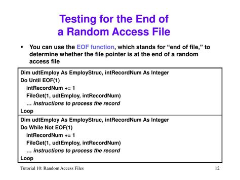 Ppt Tutorial 10 Random Access Files Powerpoint Presentation Free