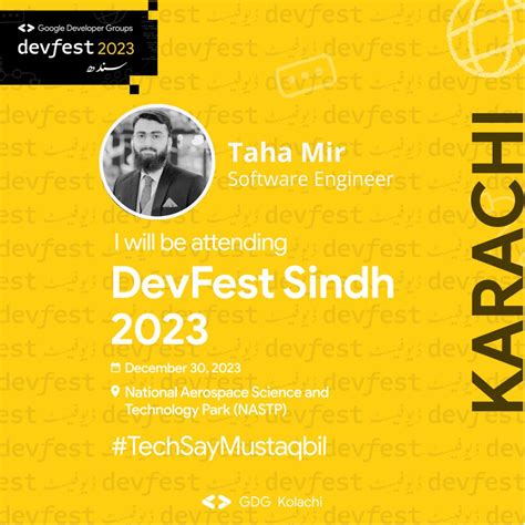 Muhammad Taha Mir On Linkedin Techsaymustaqbil Devfestsindh2023