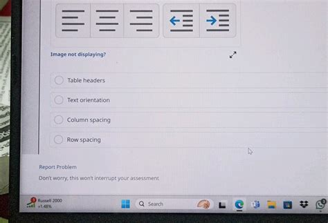 Image Not Displaying Table Headers Text StudyX