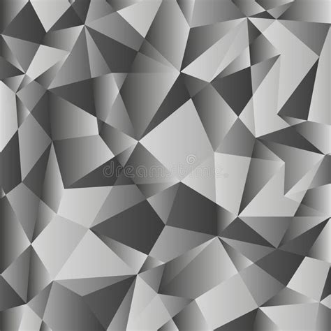 Gray Gradient Low Poly Background Geometric Polygonal Pattern Vector Stock Vector