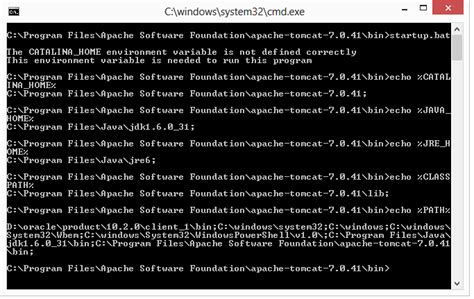 Configuration The Catalinahome Environment Variable Is Not Defined Correctly Stack Overflow