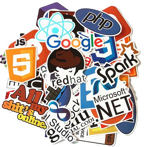 50pcs programming language stickers internet html software waterproof sticker shopee malaysia