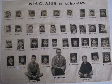 Photo De Classe Classe De 8e De M Lechêne De 1947 Lycée De Garçons