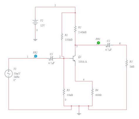 Voltage Divider Bias Multisim Live