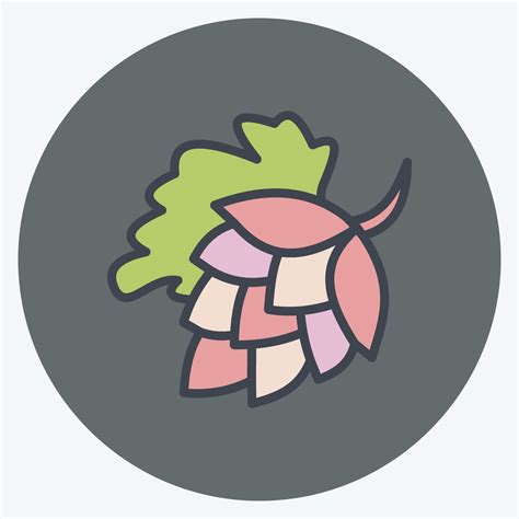 icon hop suitable for drink symbol color mate style simple design editable design template