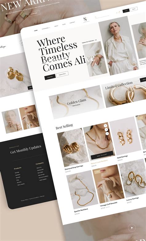 Jewelry Shop Ecommerce Website Uiux Behance