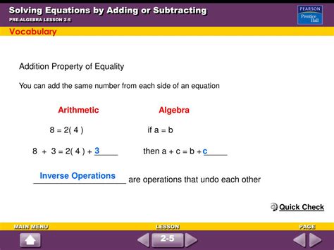 ppt solving equations by adding or subtracting powerpoint