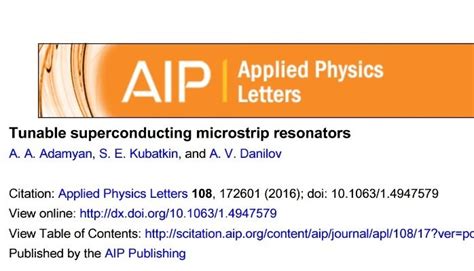 Tunable Superconducting Microstrip Resonators