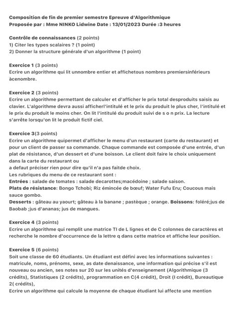 session normale algorithmique 2022 2023 pdf