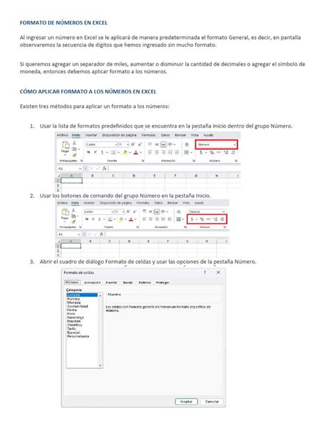 formato de números en excel pdf microsoft excel decimal
