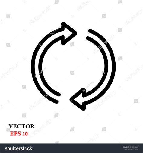 Two Circular Arrows Isolated On White Stock Vector Royalty Free Shutterstock