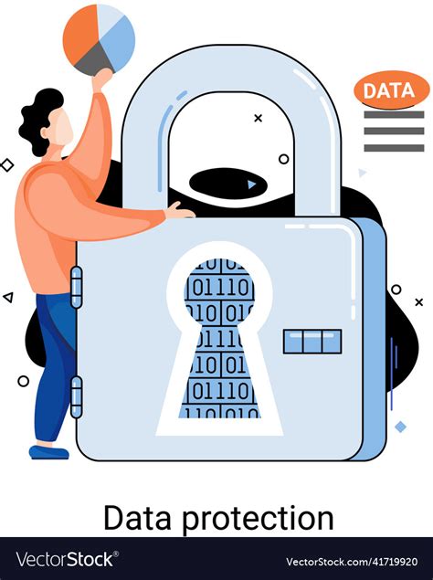 Data Protection Privacy Internet Security Vector Image