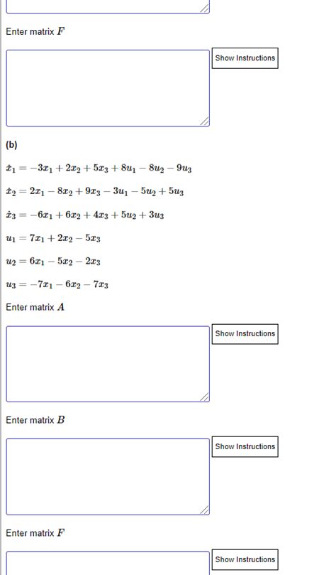 Solved For Each Of The Following State Feedback Control