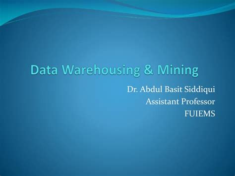 Ppt Data Warehousing And Mining Powerpoint Presentation Free Download Id 3995956
