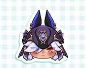 Cyno Chibi Matte Vinyl Sticker Genshin Impact Etsy