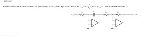 Solved Assume An Ideal Op In The Circuit Below It Is Chegg Com