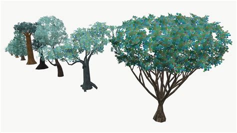 3d Tree Package Animated Game Set For Unity Turbosquid 2137676