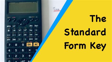 the standard form key how to use the standard form key on a casio