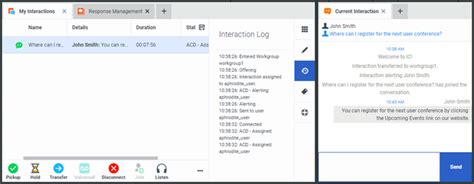 Interaction Connect Help Text Message Conversations